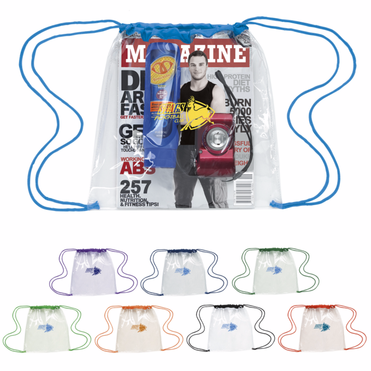 Clear game drawstring backpack | Inkmule