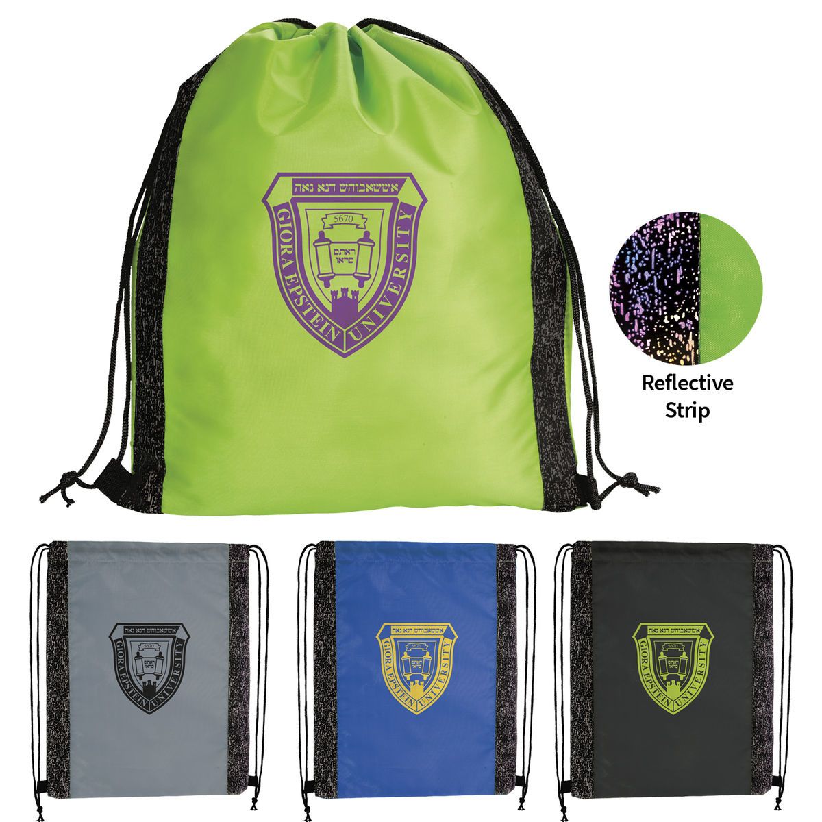 Reflective splash drawstring backpack | Inkmule