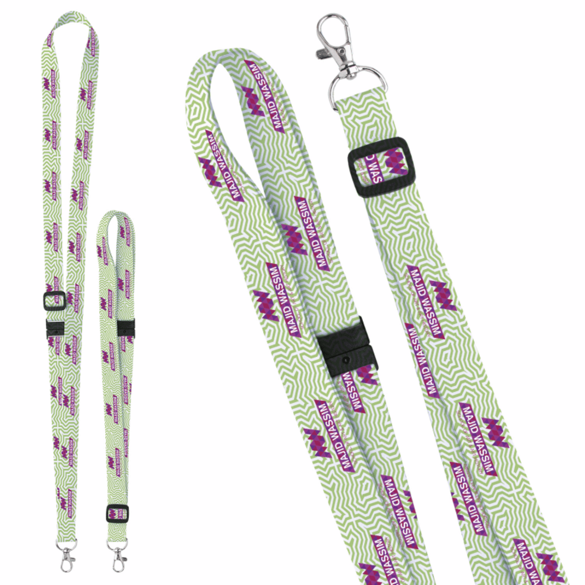 34 adjustable polyester 4 color lanyard | Inkmule
