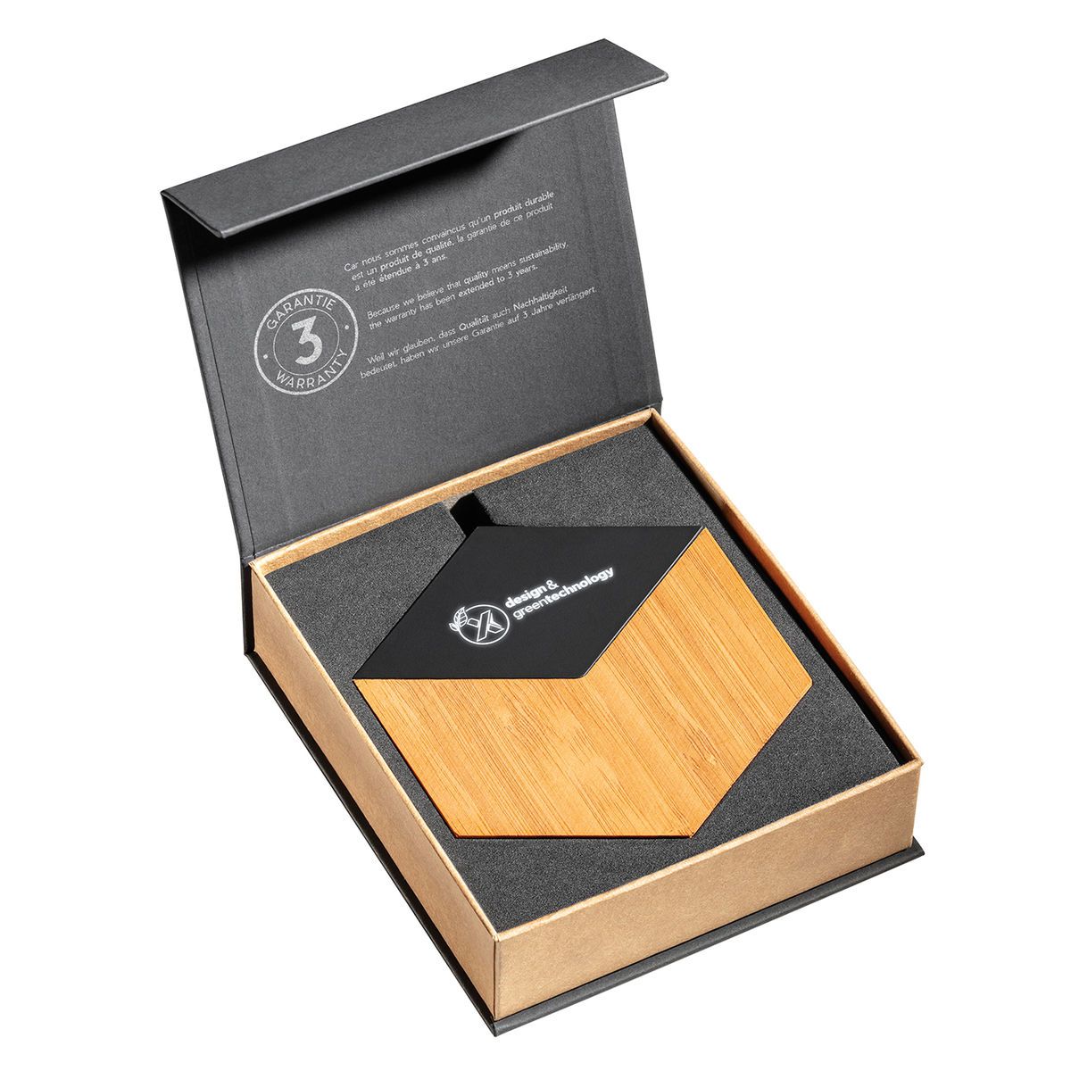 Scx design bamboo 10w hexa wireless charger | Corporate Specialties
