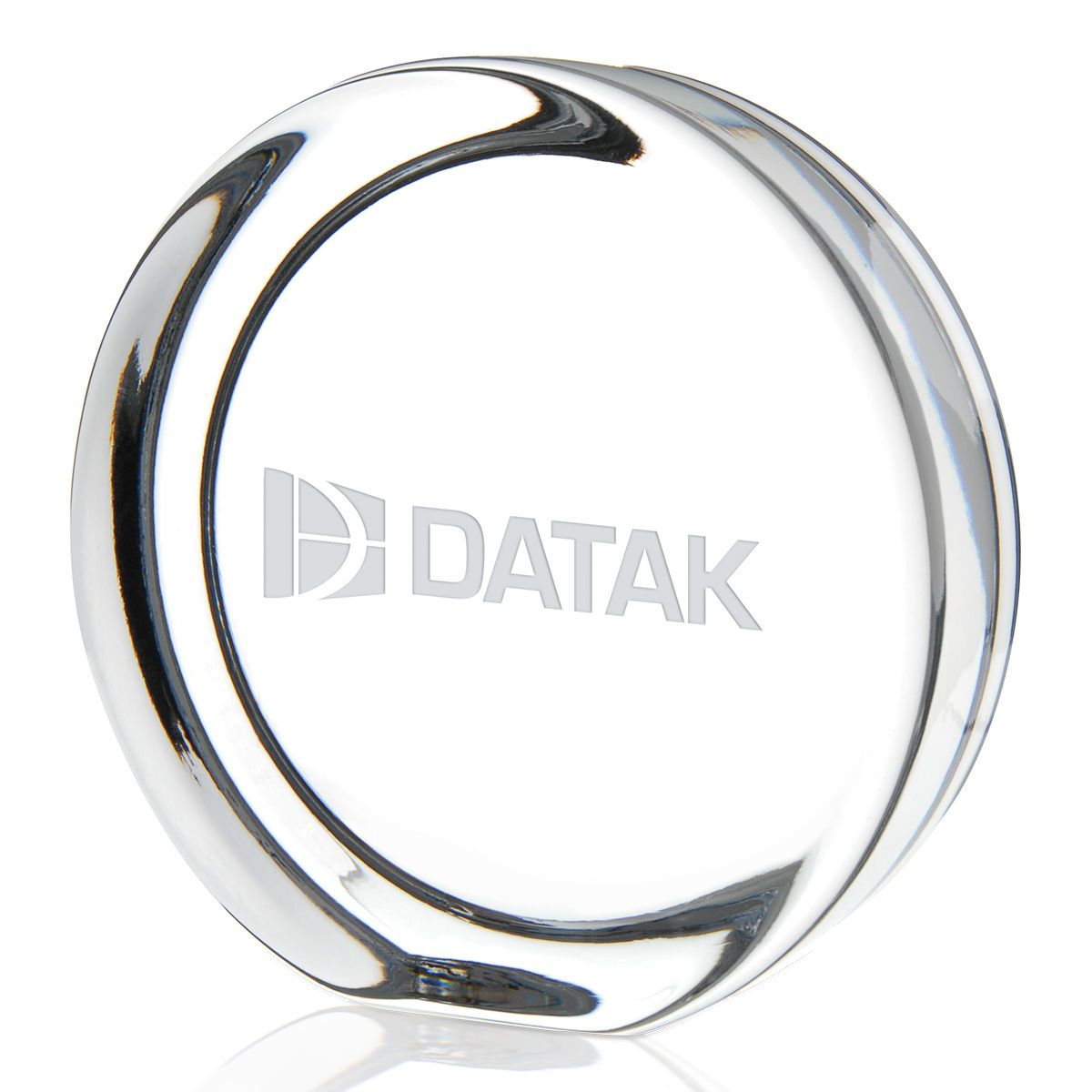 Round paperweight with flat edge | Corporate Specialties