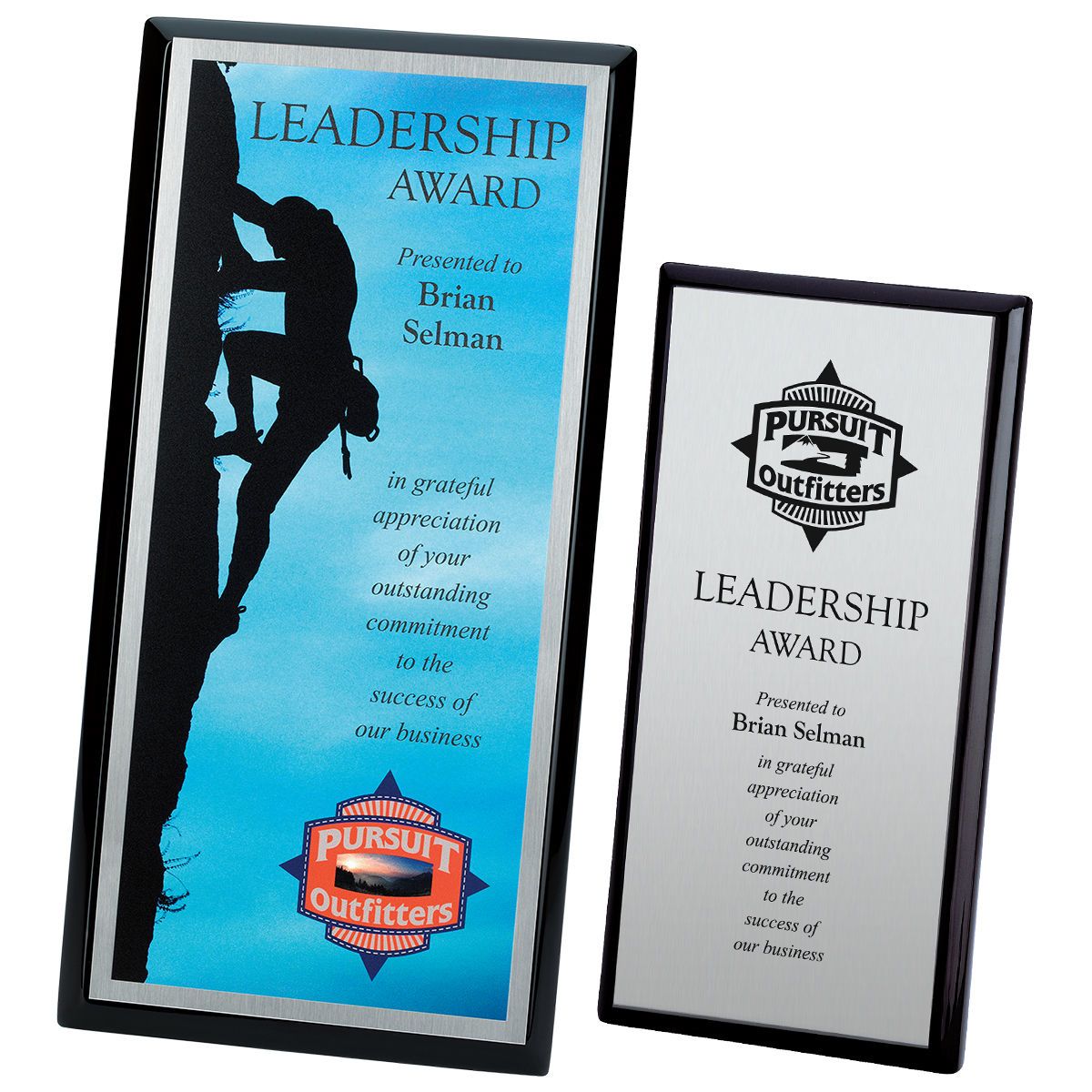 Promotional 6x12 connection plaque - black Personalized With Your ...