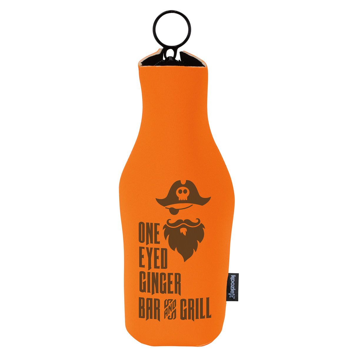 Promotional Koozie® Neoprene Zip-Up Bottle Cooler Personalized With ...