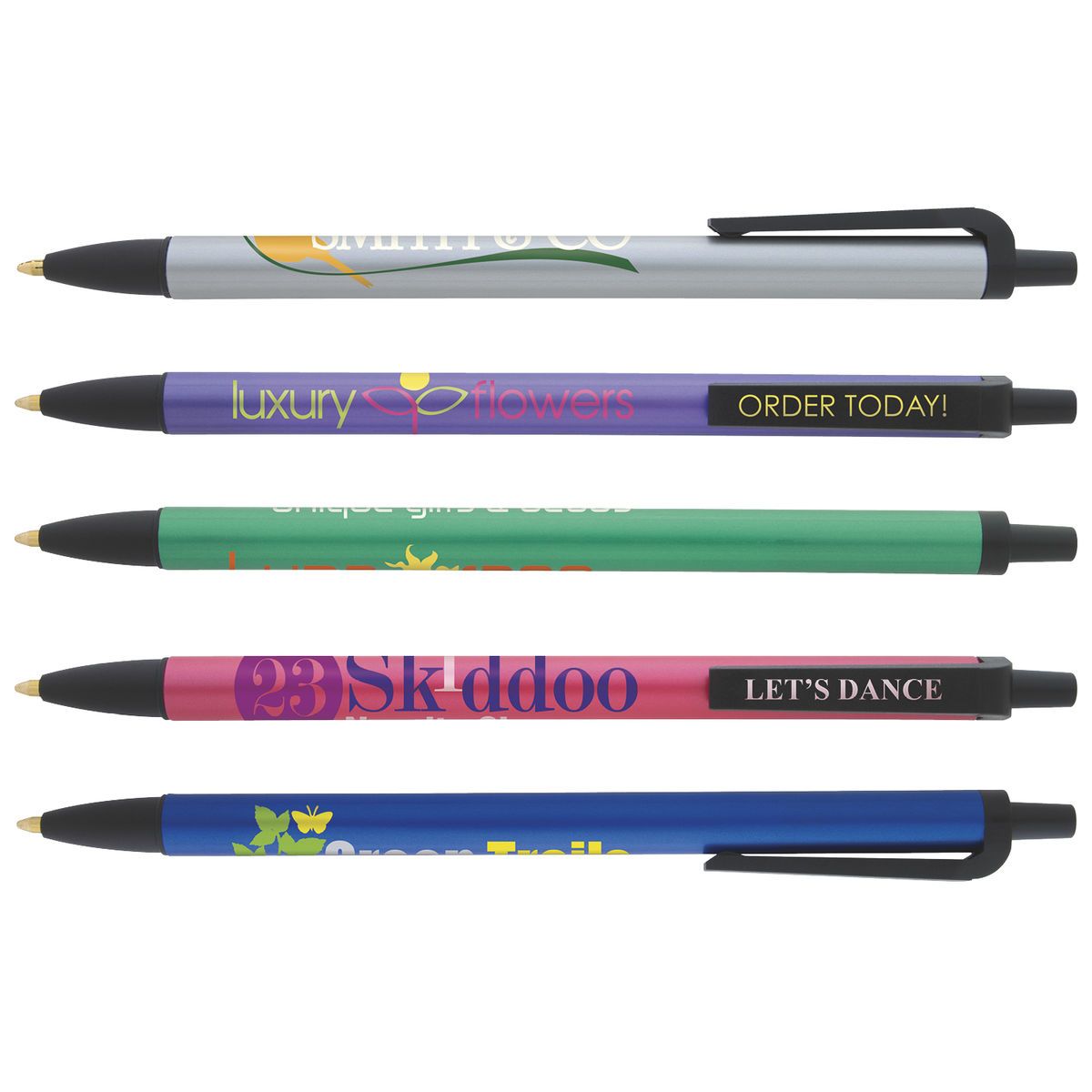 Custom Metallic contender pen personalized with your custom logo design ...