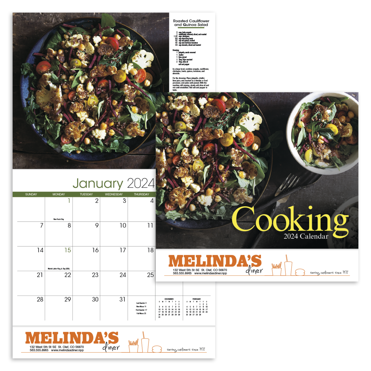 Cooking Appointment Calendar - Stapled | Inkmule