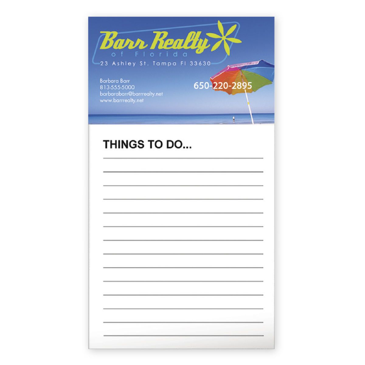 Business card magnet with 50-sheet notepad | MPower Distributor Store