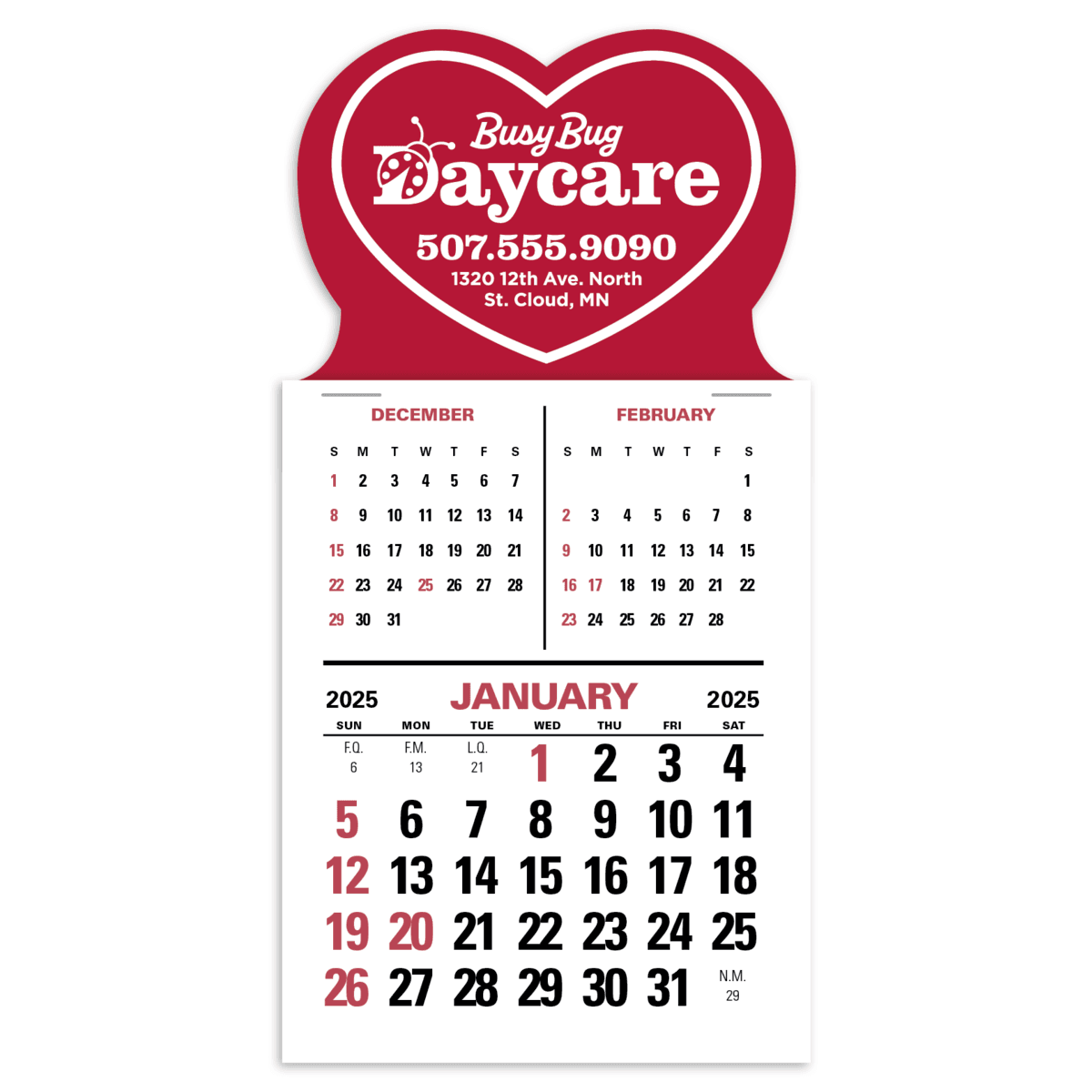 Press-N-Stick 3-Month Vertical Calendar | Order Swag