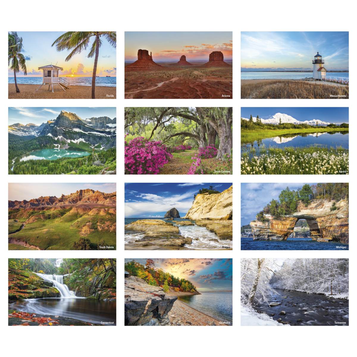 Press-N-Stick Scenic Calendar | Corporate Specialties