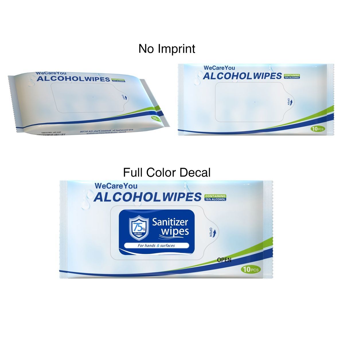 Promotional 10ct hand wipes Personalized With Your Custom Logo