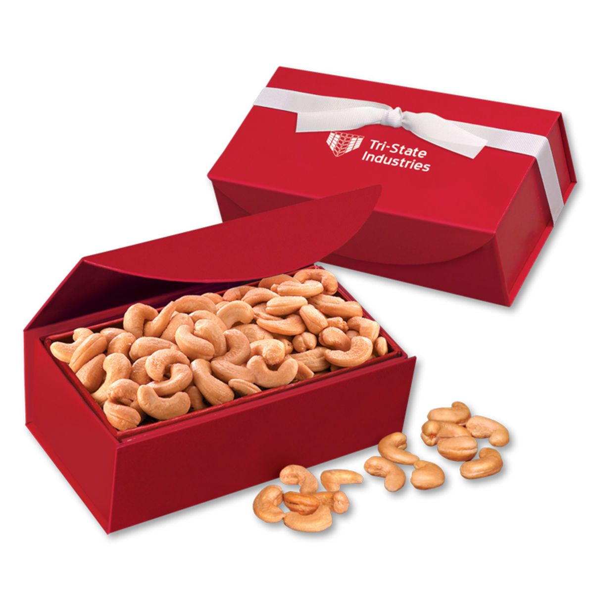 Promotional Extra fancy cashews in red magnetic closure box ...