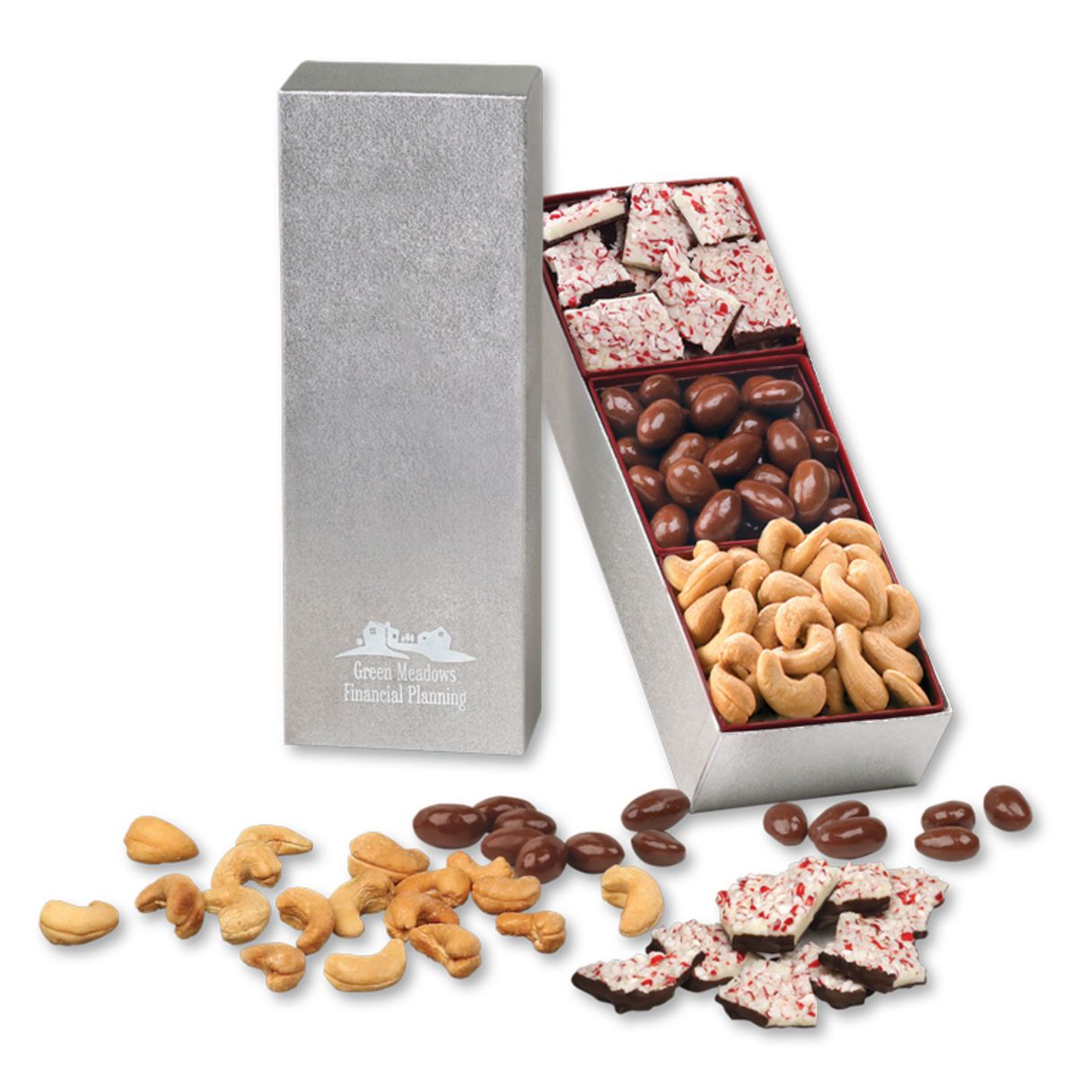 Promotional Silver snack trio Personalized With Your Custom Logo