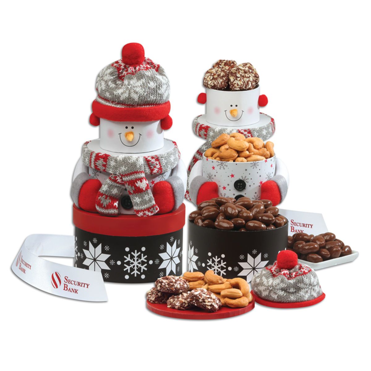 Promotional Festive snowman tower Personalized With Your Custom Logo