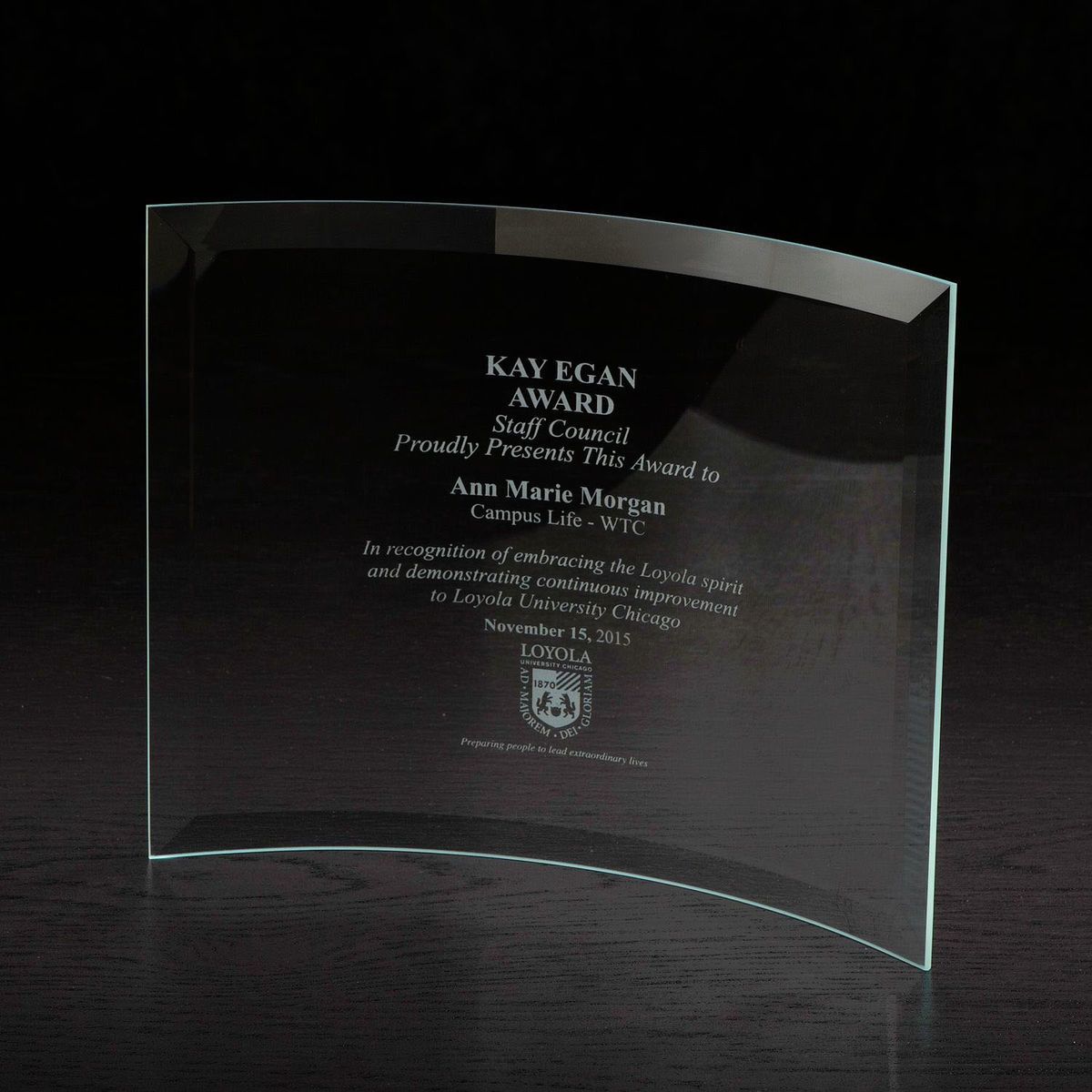 Promotional Crescent X-Large Glass Award Personalized With Your Custom Logo