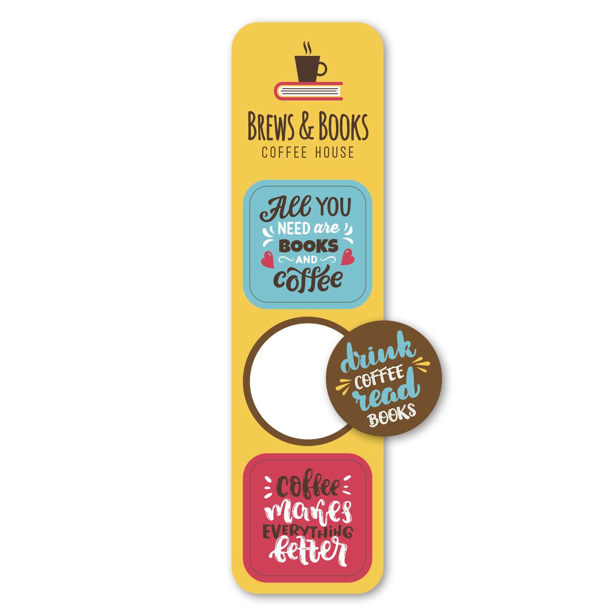 Pop bookmark stickers - circlesquares | SWAGBOX.COM