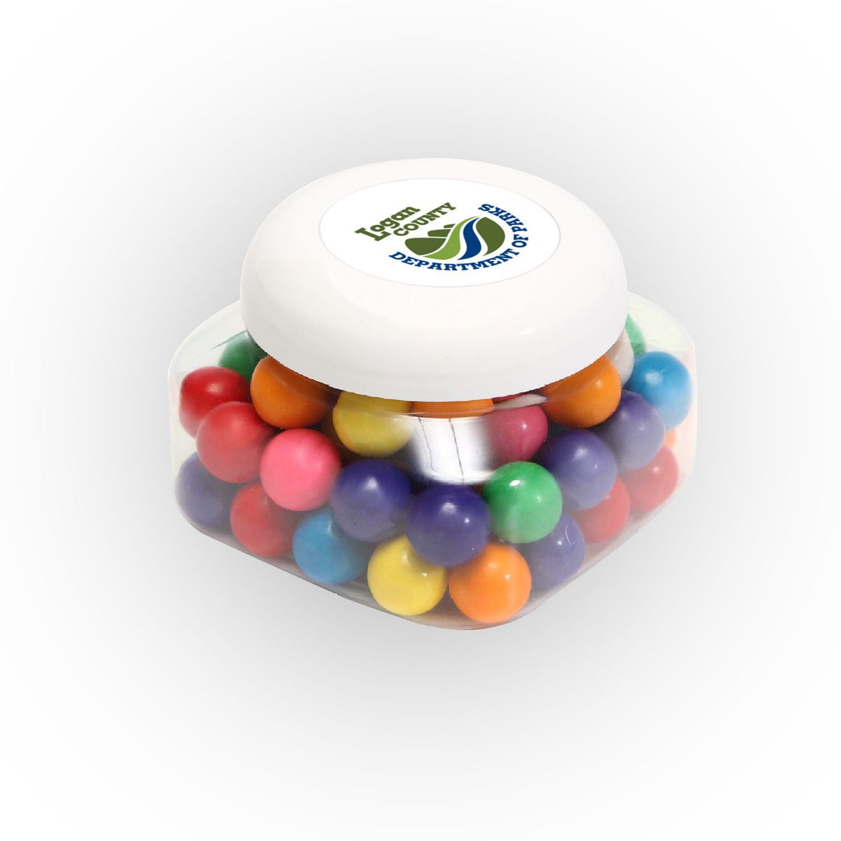 Promotional Gumballs in lg snack canister Personalized With Your Custom ...