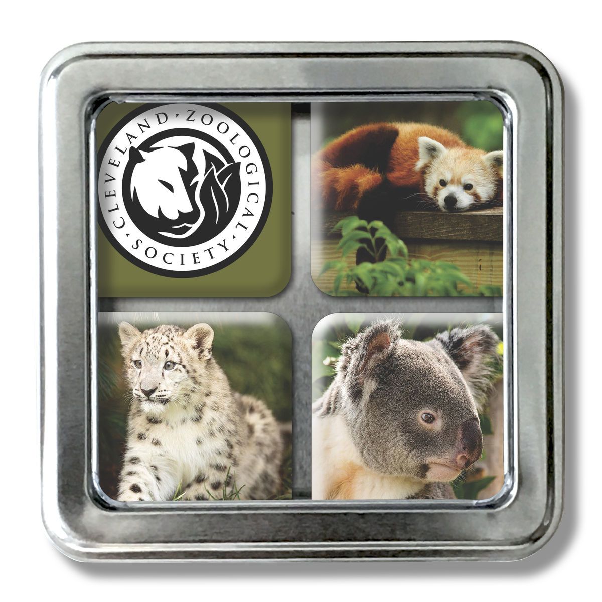 Promotional 4 piece domed magnet set 2 inch round corner Personalized ...