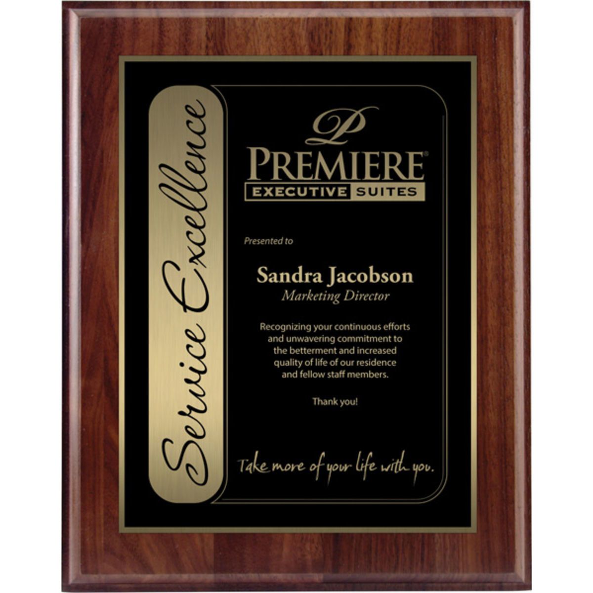 Promotional Traditional bevel, award trophy, 8x 10 Personalized With ...