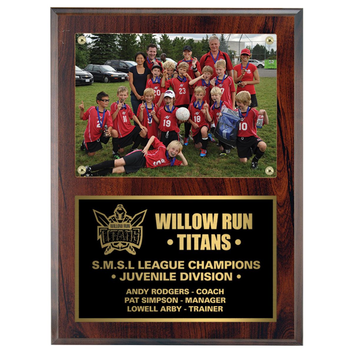 Promotional Cherrywood Photo Holder (Recessed), Award Trophy, 9x 12 ...