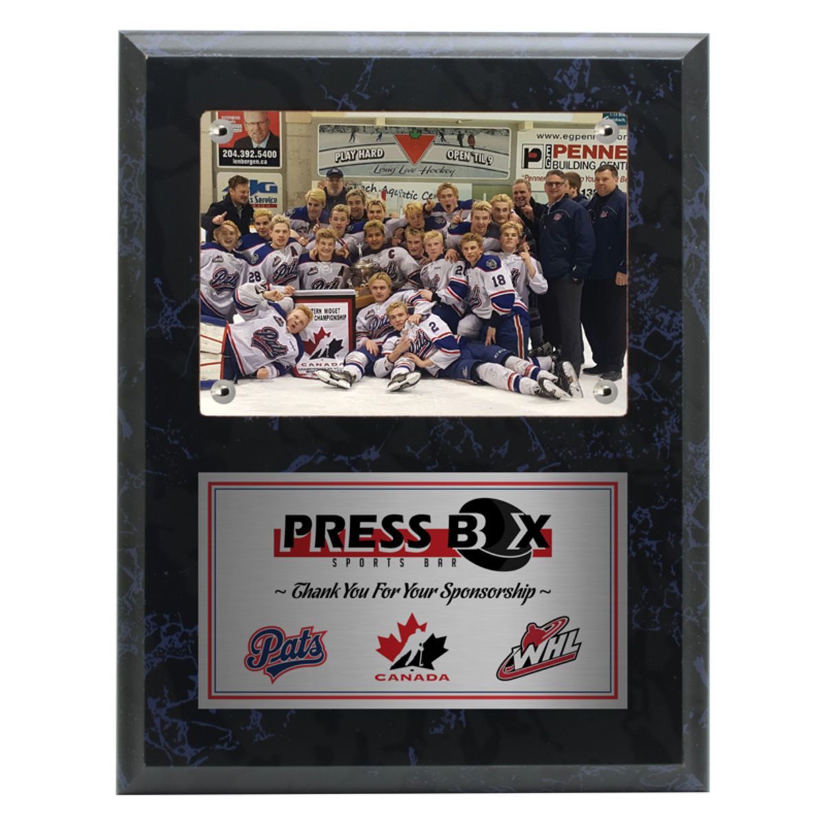 Custom Black marble photo holder (recessed), award trophy, 7x 9 3x 5 ...
