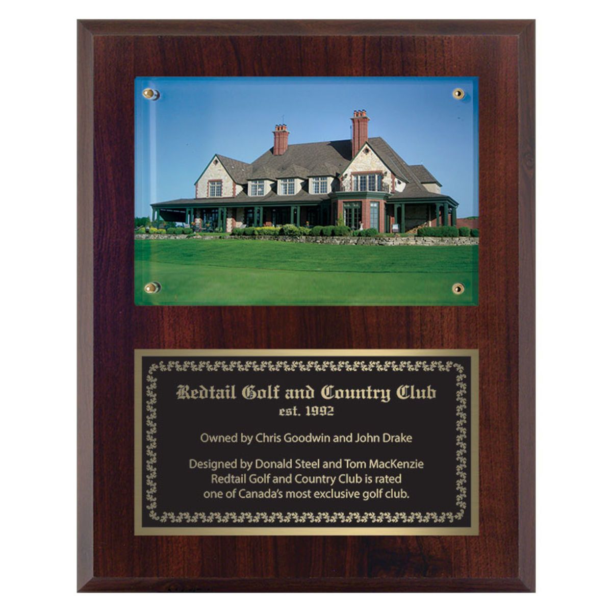 Promotional Photo plaque (surface mount) - cherrywood, award trophy ...