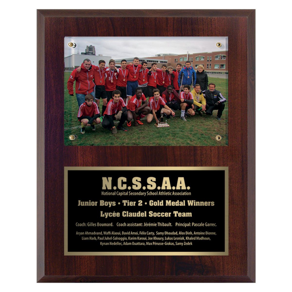 Promotional Photo plaque (surface mount) - cherrywood saver finish ...