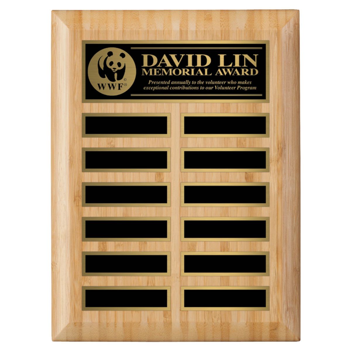Promotional Bamboo annual, award trophy, 10x 13 Personalized With Your ...