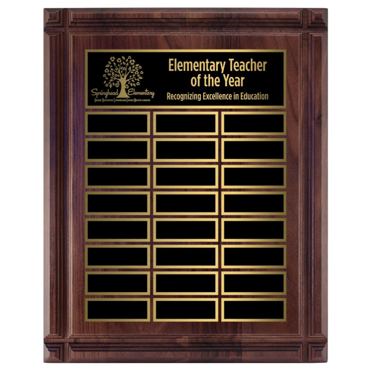 Custom Genuine Walnut Deep Groove Plaque, 12x 15 Personalized With Your ...