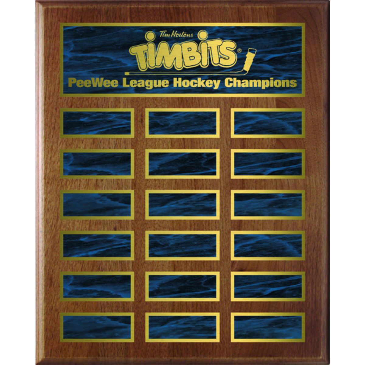 Promotional Genuine walnut annual plaque, award trophy, 10x 13 ...