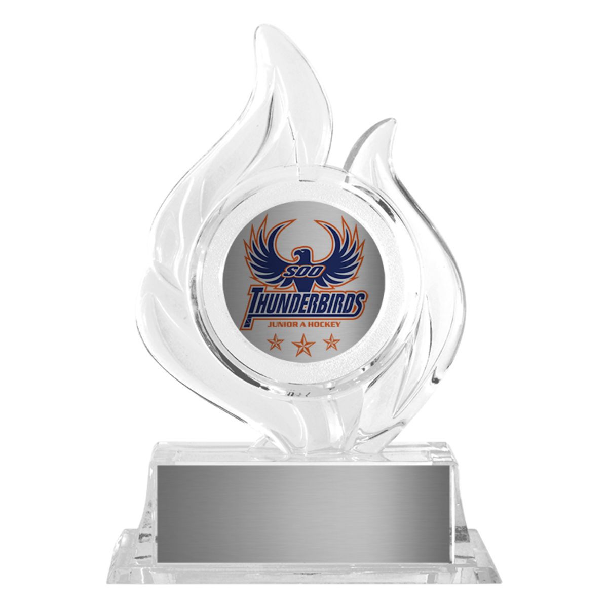 Krystal flame 2 holder, award trophy, 7 78 | Coggins Promo