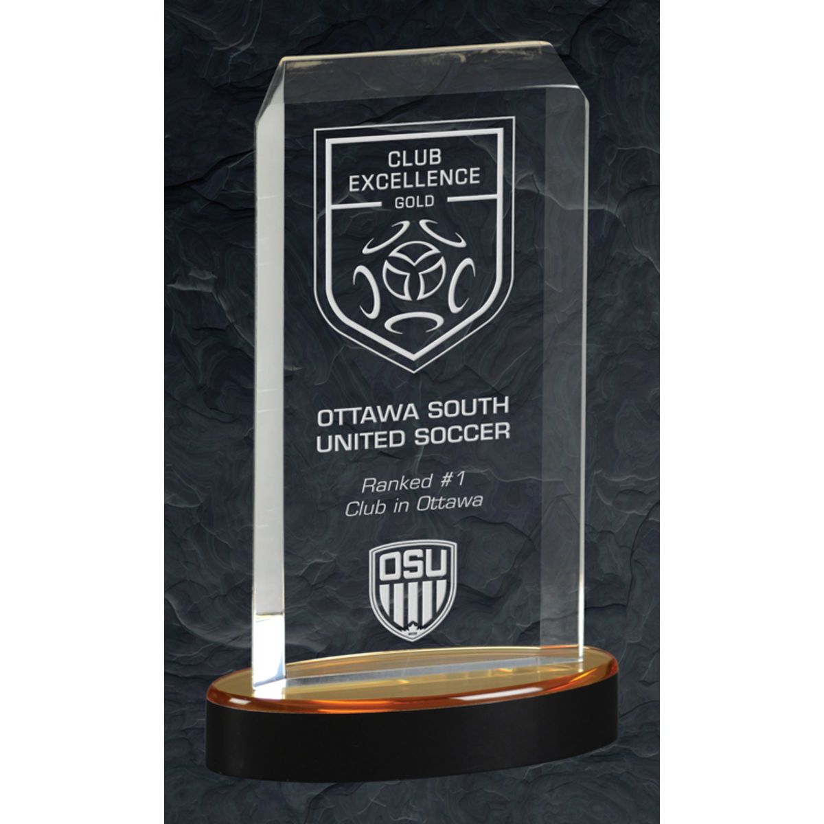 Promotional Spectra acrylic - red, award trophy, 4x 7 Personalized With ...