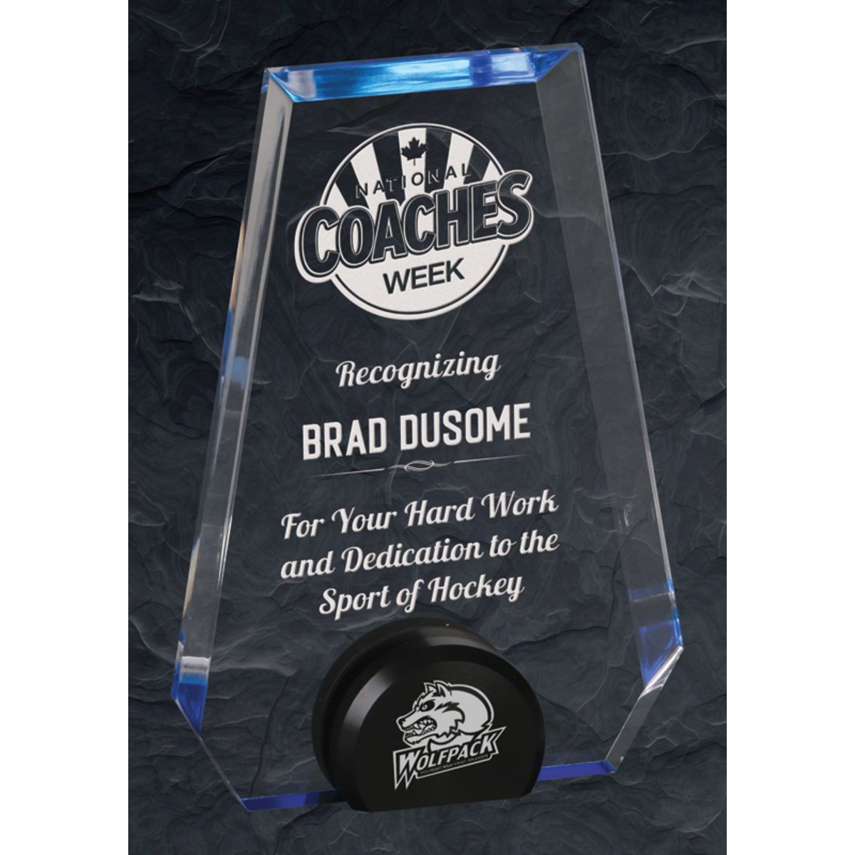 Promotional Medium pinnacle, blue, award trophy, 5x 7 Personalized With ...