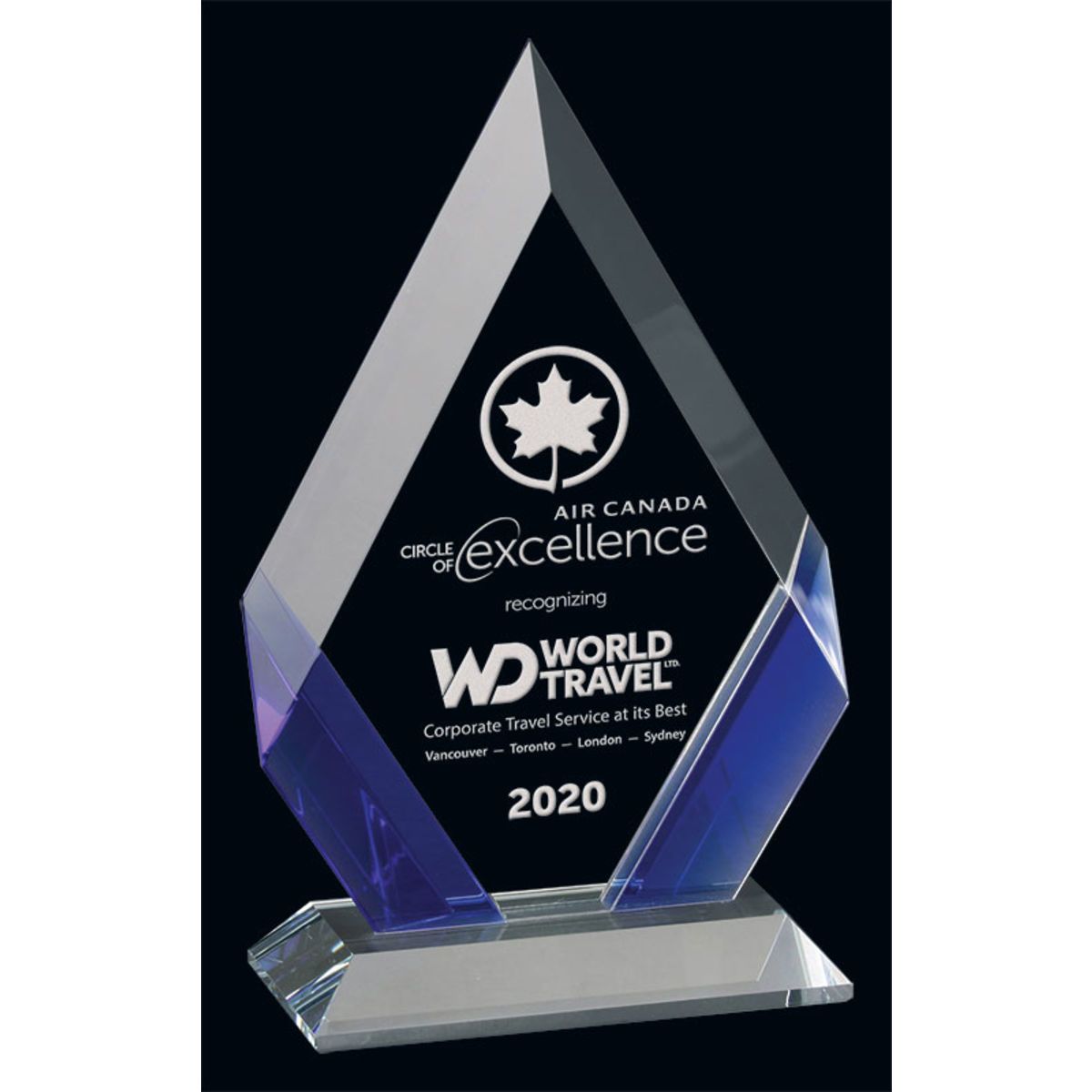 Delta, blue, award trophy, 5?x8 | Perfect Imprints