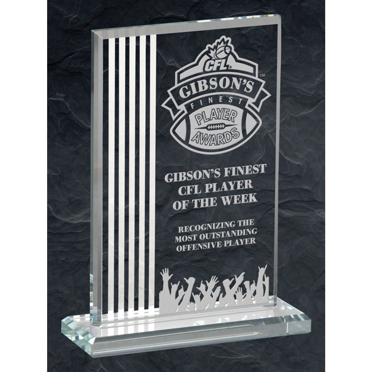 Promotional Tatyana Clear Glass With Mirror Accents, Award Trophy, 4x 7 ...
