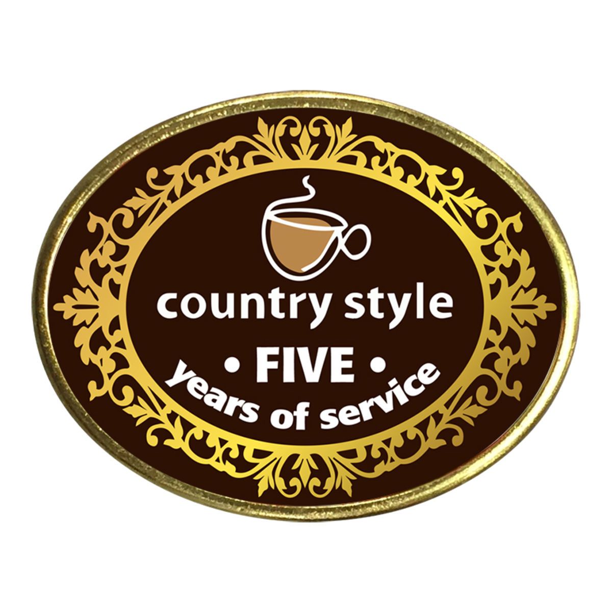 Promotional Sublimated Lapel Pins-Oval, Award Trophy, 1x 1 Personalized ...