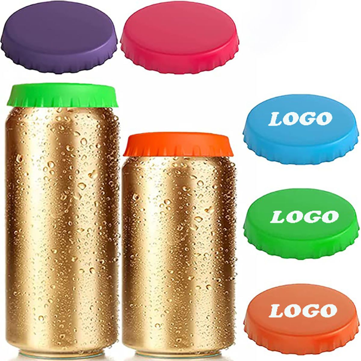 Promotional Silicone Reusable Soda Can Lids Personalized With Your ...