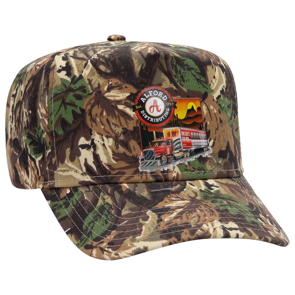 OTTO CAP Camouflage 5 Panel Mid Profile Style Cap | SWAGBOX.COM