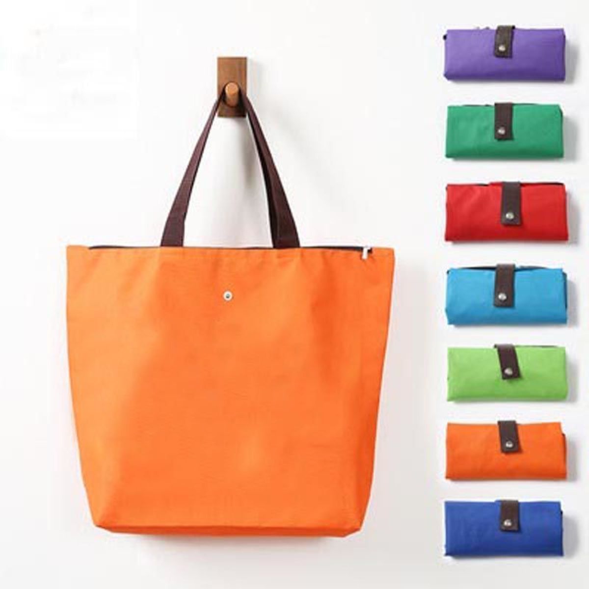 Custom Waterproof Foldable Zipper Tote Bag Personalized With Your Logo ...