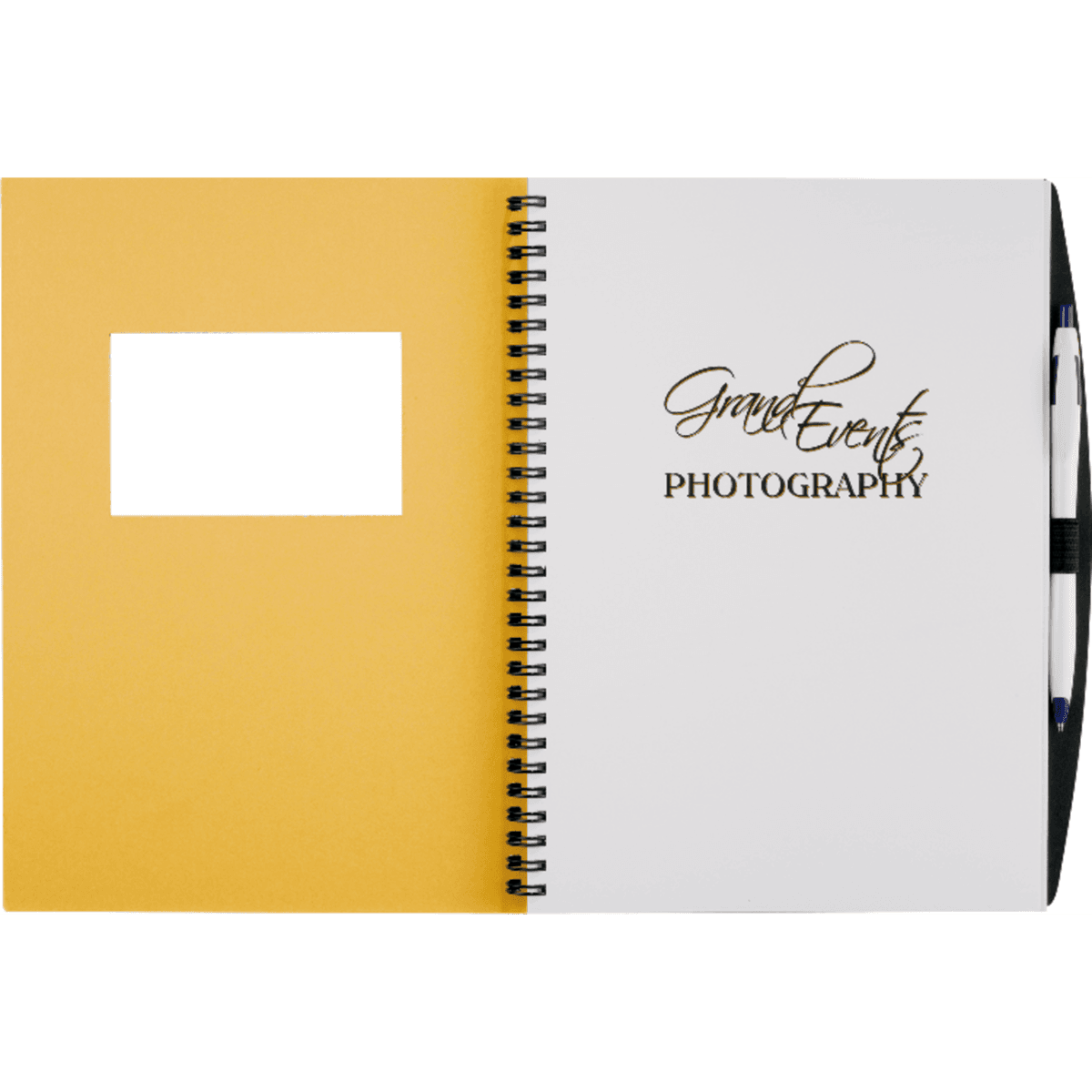 Frame rectangle large hardcover spiral journalbook | Corporate Specialties