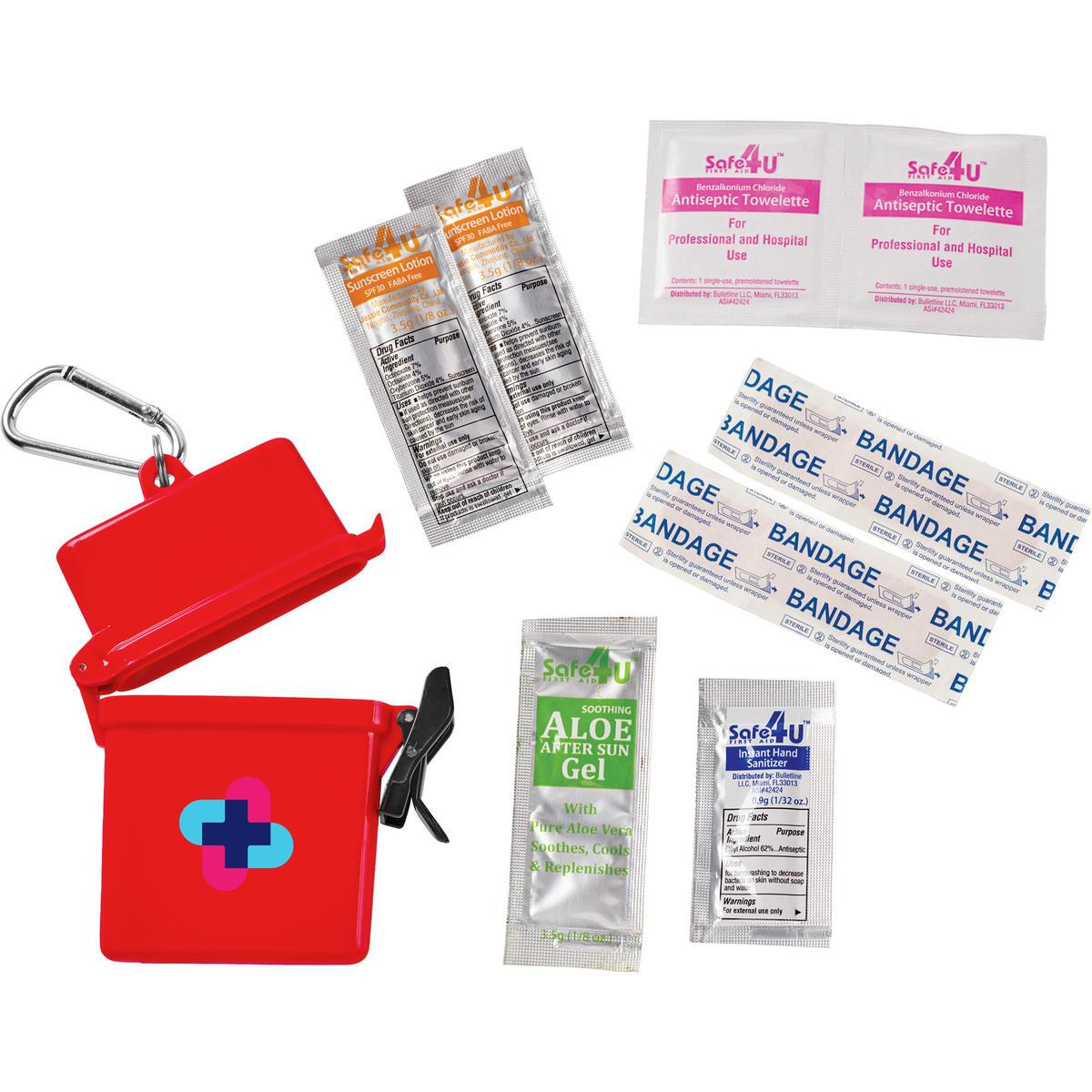 Promotional Trek 8-piece waterproof first aid kit Personalized With ...
