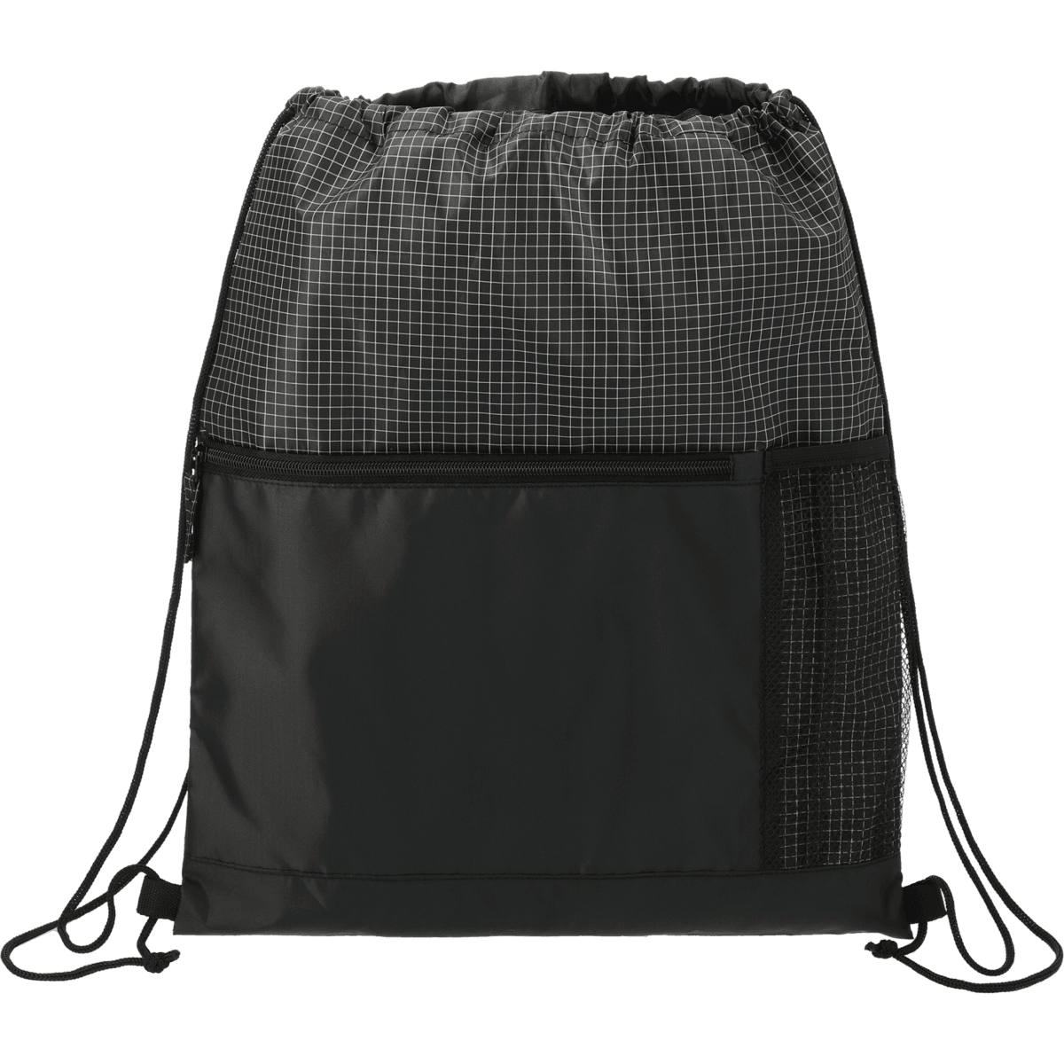 Promotional Grid drawstring Personalized With Your Custom Logo