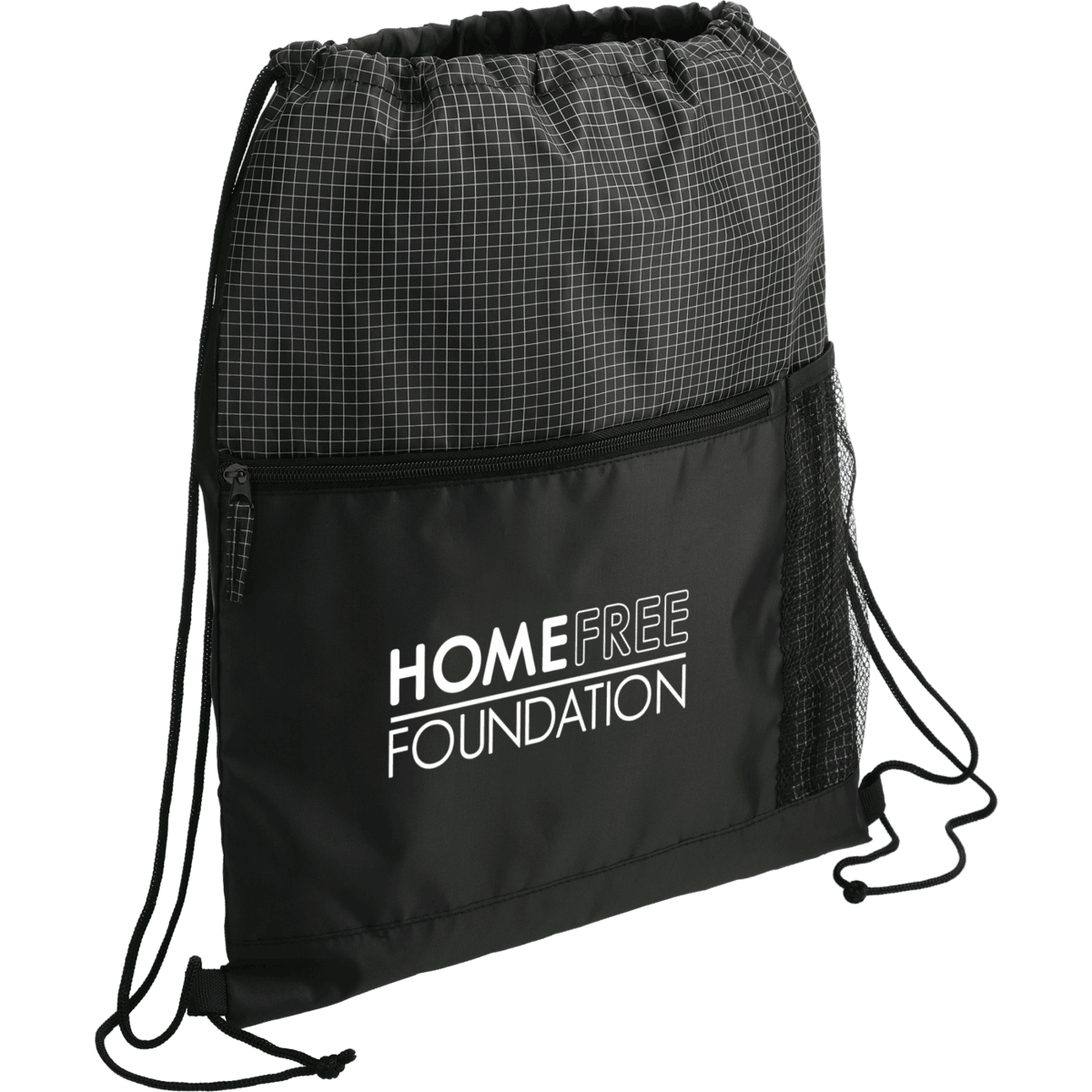 Promotional Grid drawstring Personalized With Your Custom Logo