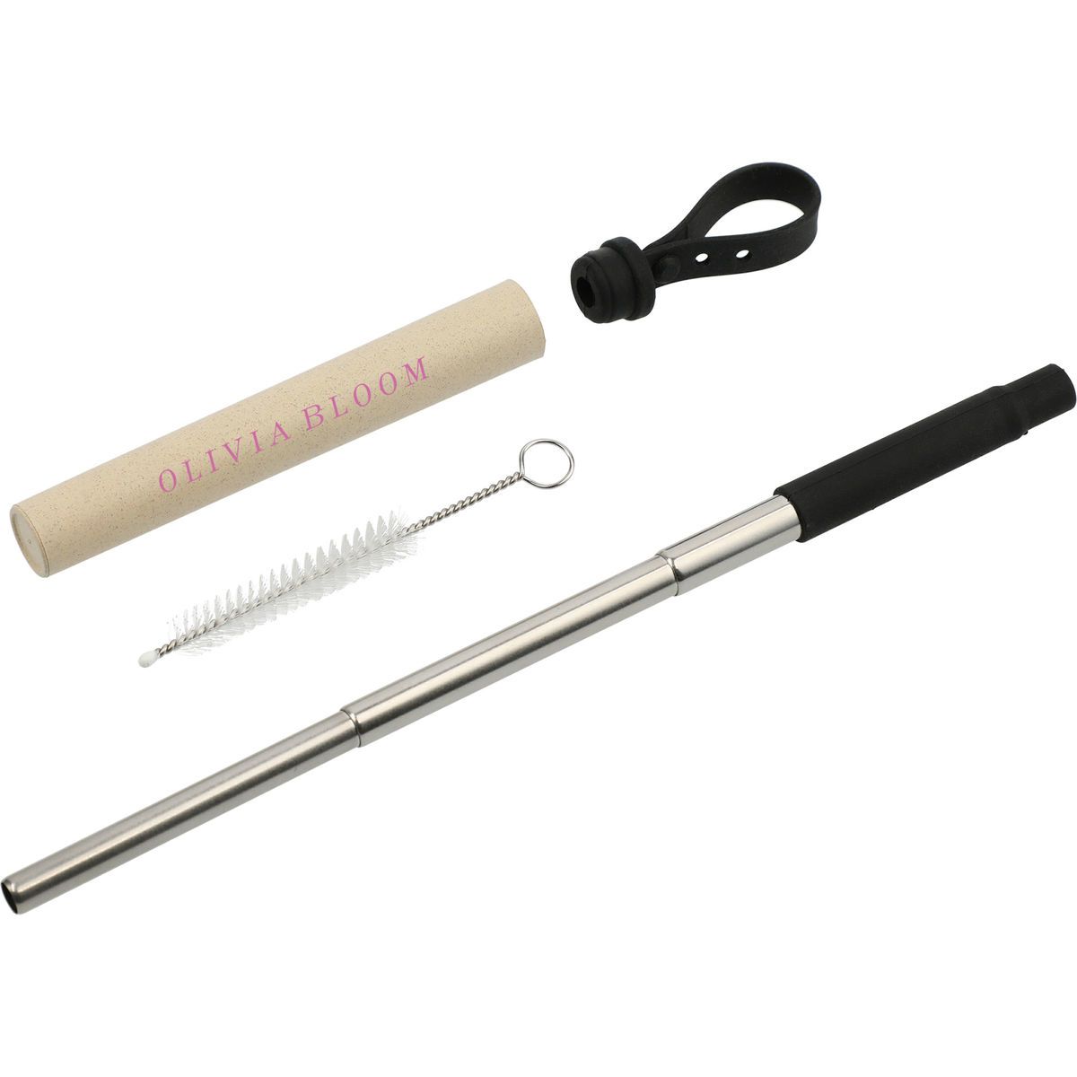 Promotional Reusable stretchable ss straw w ecotube Personalized With ...