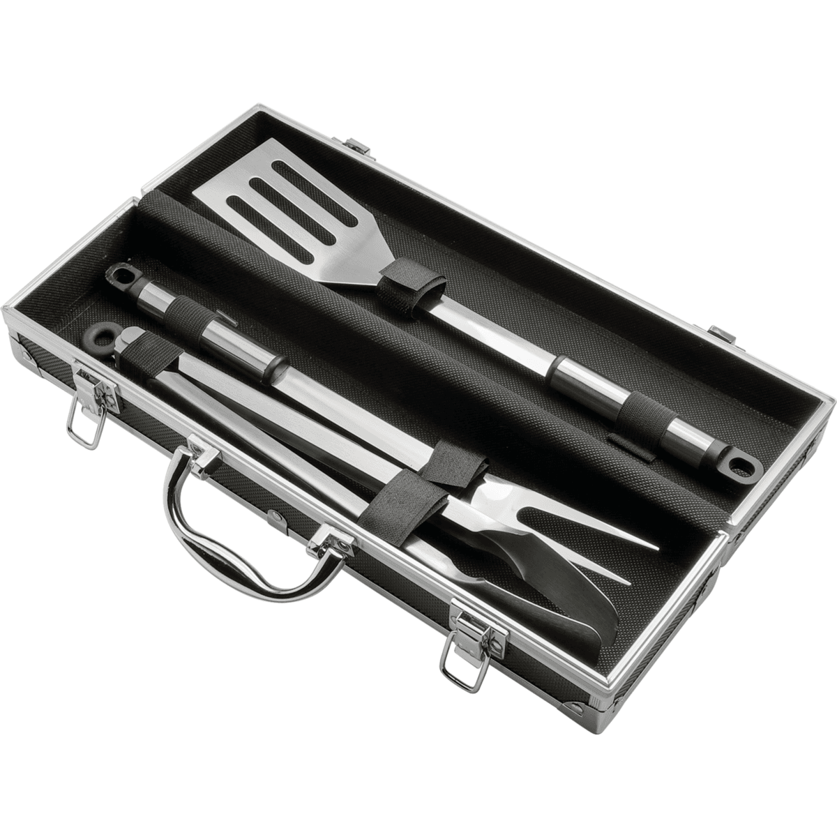 3 Piece BBQ set in Aluminum Case | Order Swag