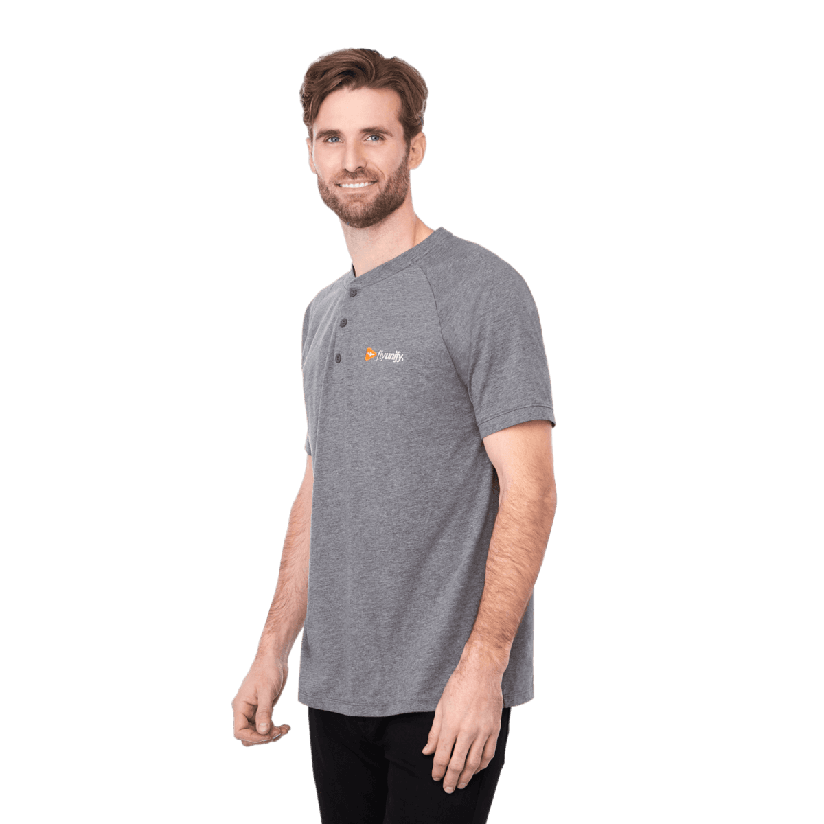 Promotional Men's somoto eco short sleeve henley Personalized With Your ...