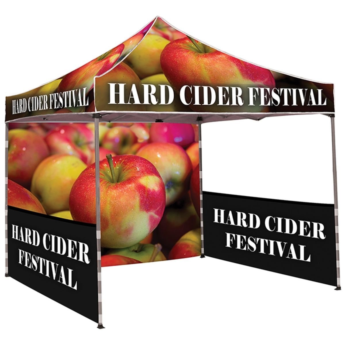 10' square canopy tent w/one full double sided wall and two double ...