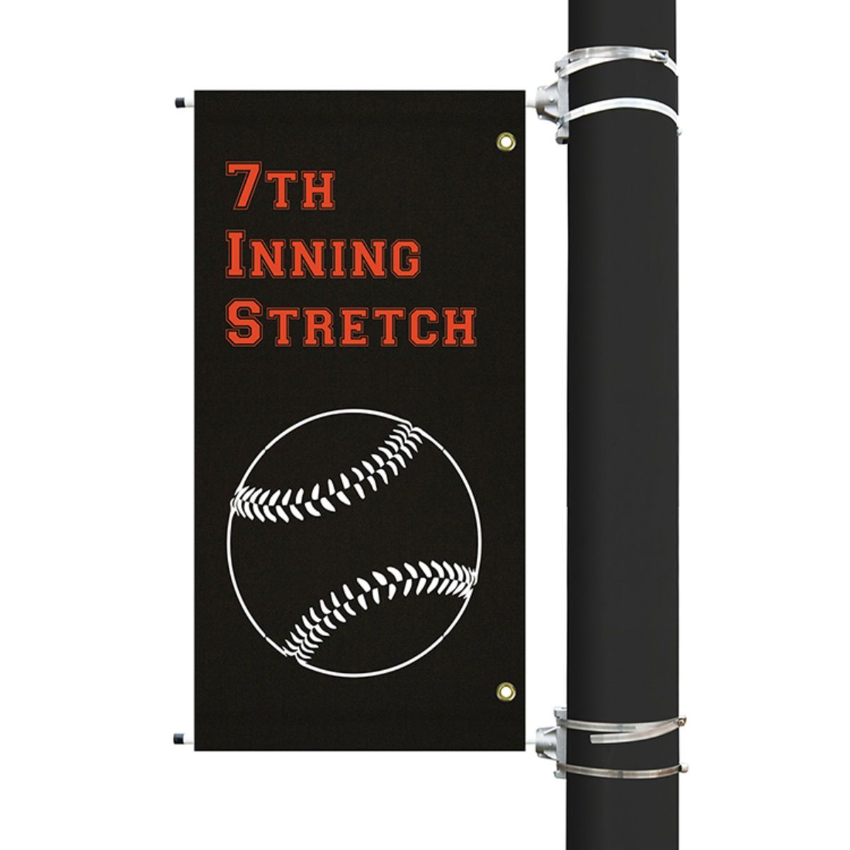 38 x 18 custom sunbrella avenue banner-2 color imprint | Inkmule