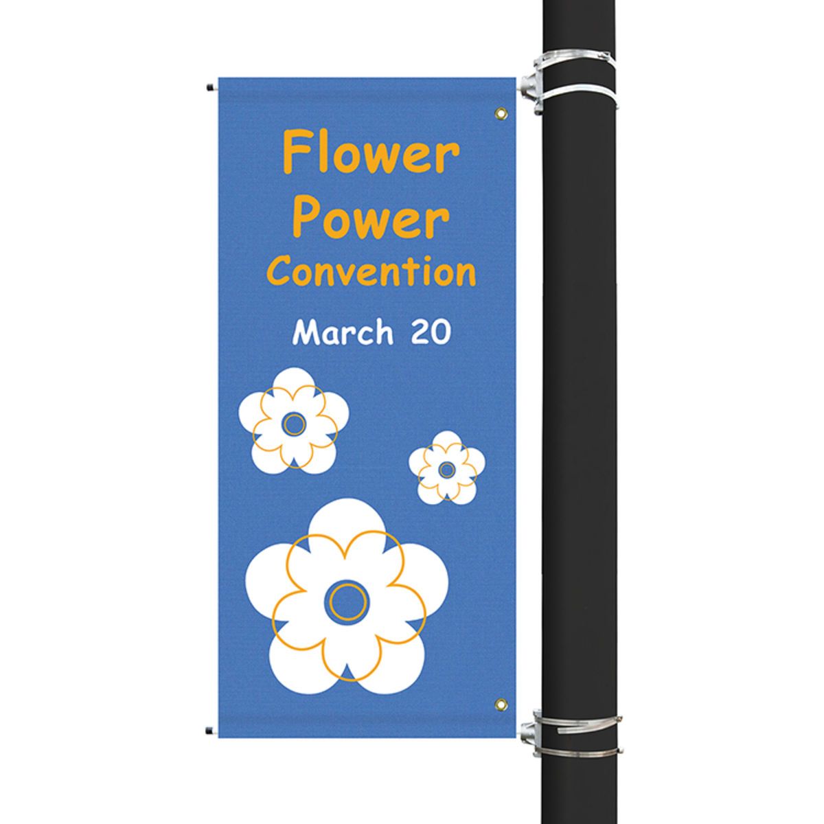 Promotional 54 x 22 custom sunbrella avenue banner-2 color imprint ...