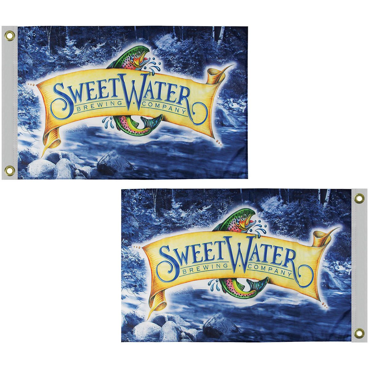 Promotional 2' x 3' standard double sided knitted polyester vertical ...