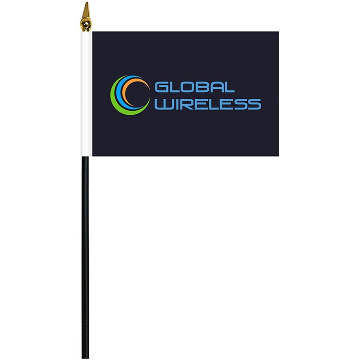 4 x 6 nylon custom stick flag | Corporate Specialties