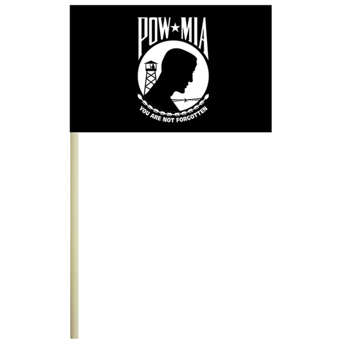 4'' x 6 pow-mia mounted cotton flag | Inkmule